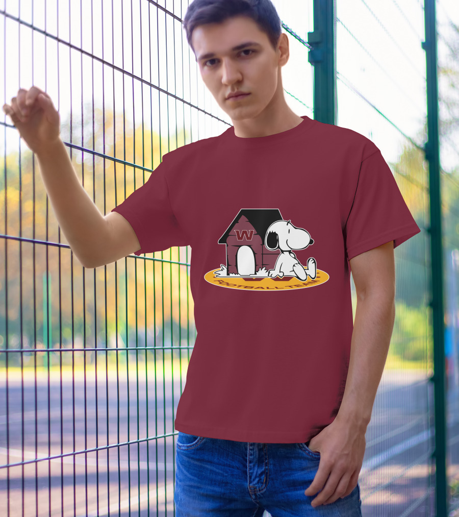 Washington Football Team Snoopy Doghouse Now And Forever T-Shirt