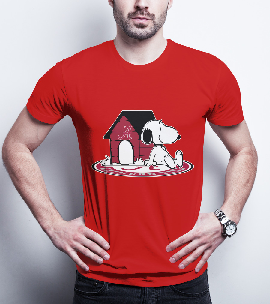Alabama Crimson Tide Snoopy Now And Forever Fan House T-Shirt