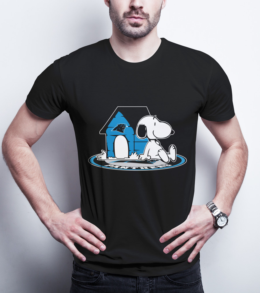 Carolina Panthers Snoopy Football Fan Now And Forever T-Shirt