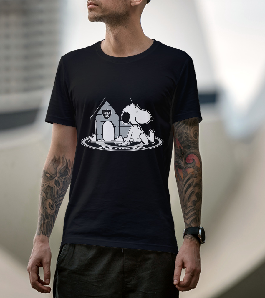 Las Vegas Raiders Snoopy Fan Now And Forever T-Shirt