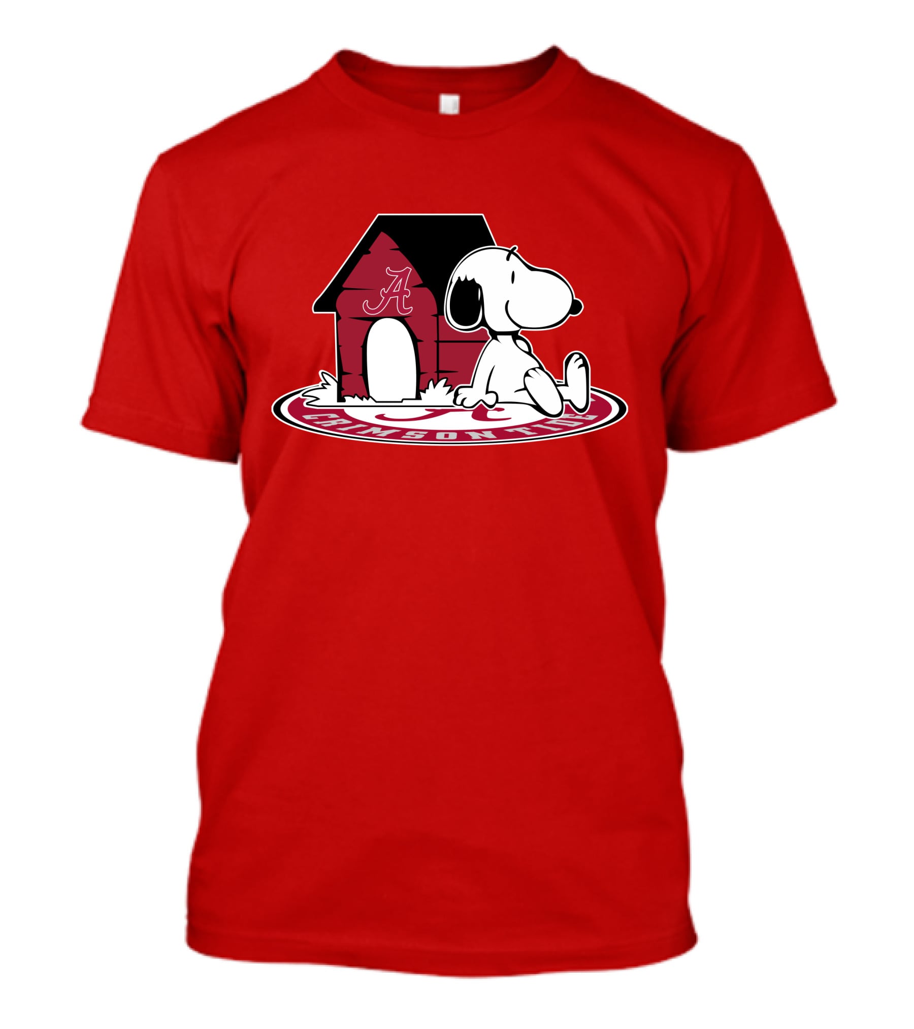 Crimson Tide Snoopy At Alabama Doghouse Fan Forever T-Shirt