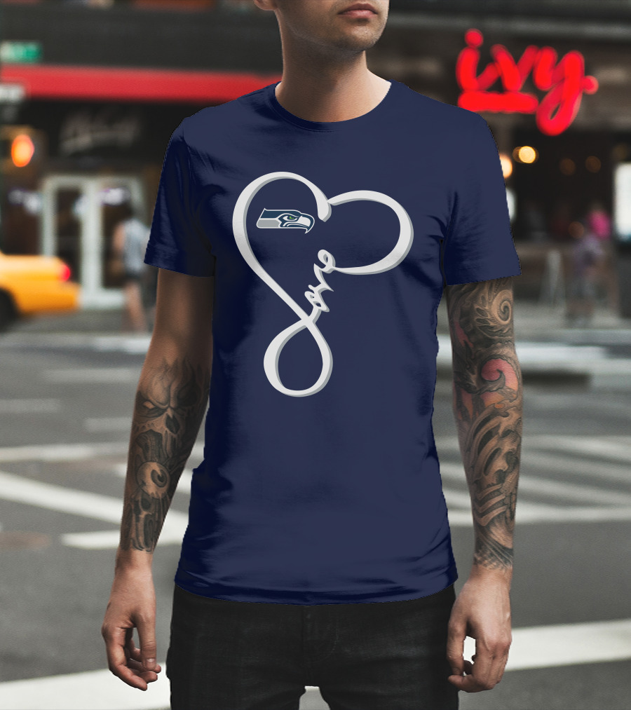Seattle Seahawks Love Heart T-Shirt