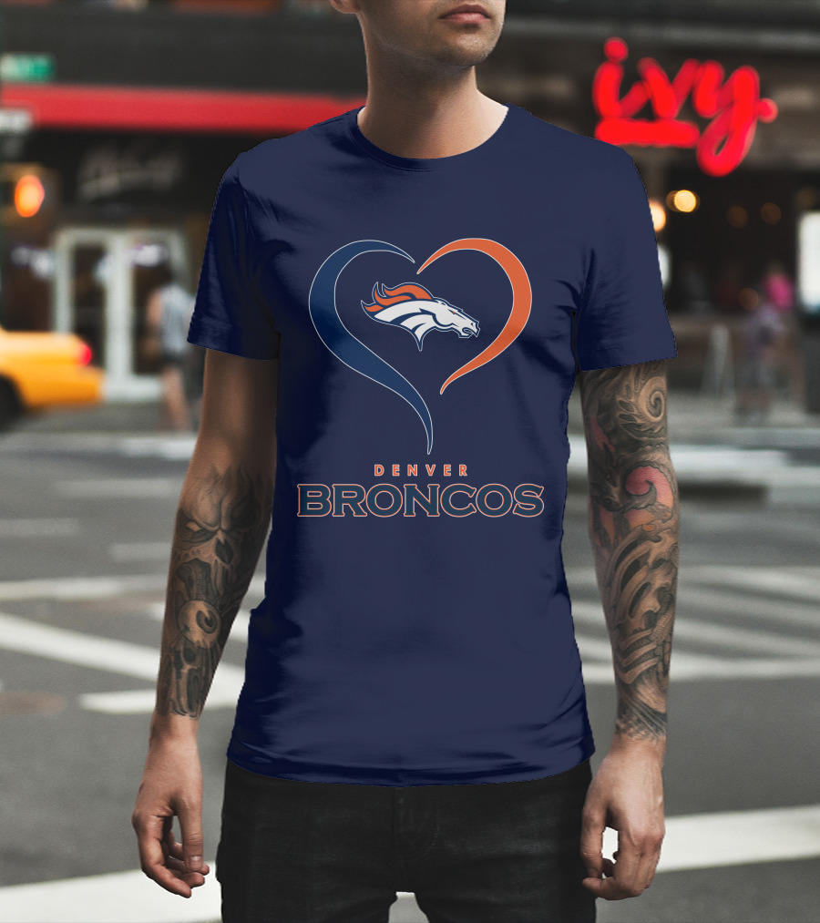 Denver Broncos Heart Logo In My Heart T-Shirt