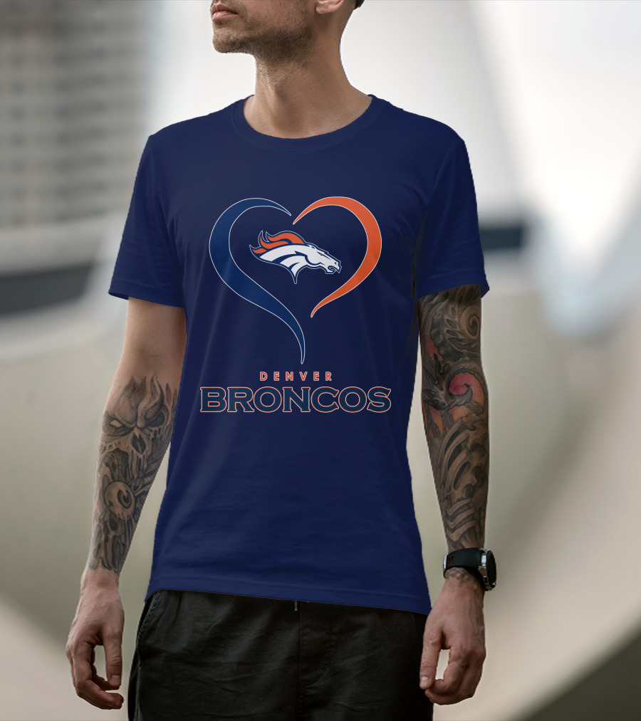 Denver Broncos Heart Logo In My Heart T-Shirt