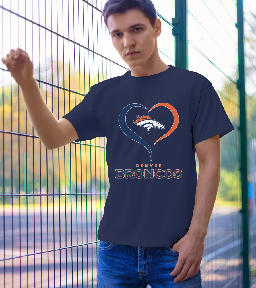 Denver Broncos Heart Logo In My Heart T-Shirt
