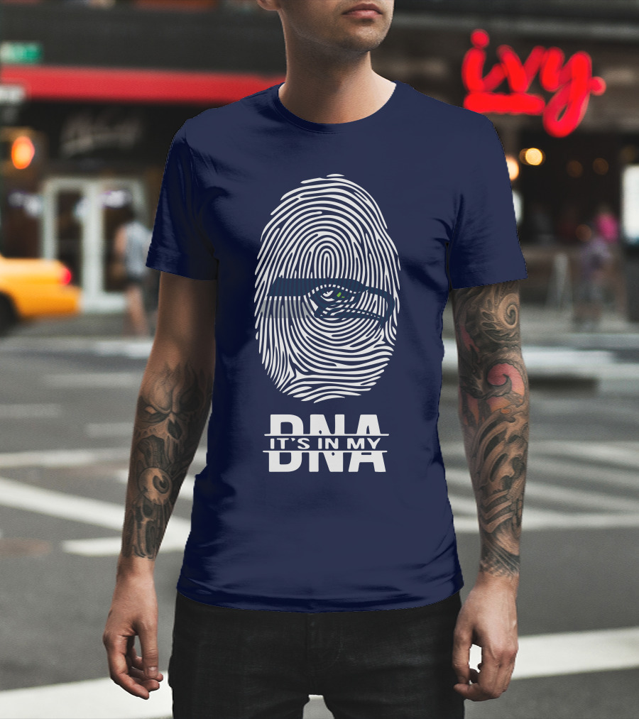 Seattle Seahawks Fingerprint It's In My DNA T-Shirt