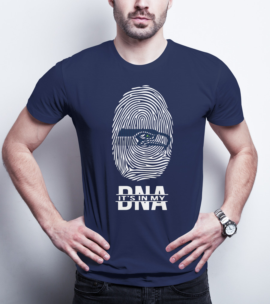 Seattle Seahawks Fingerprint It's In My DNA T-Shirt