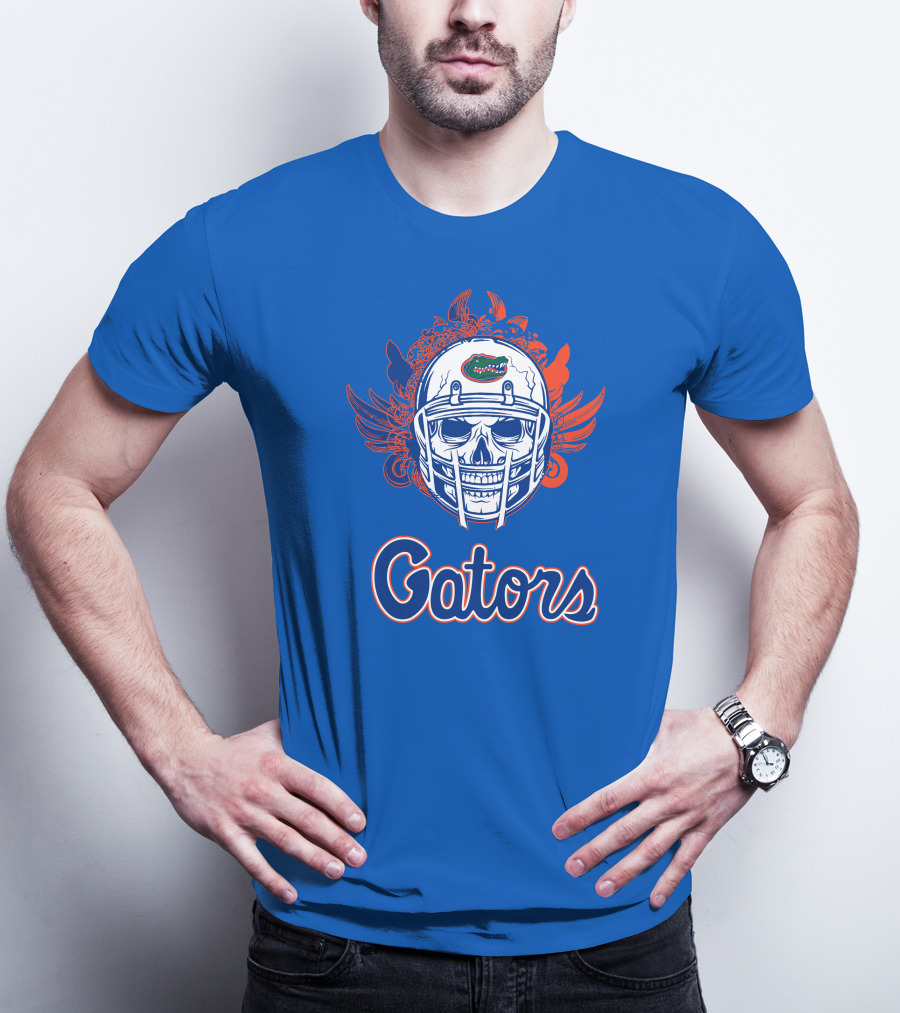 Gators Football Skull With Wings T-Shirt