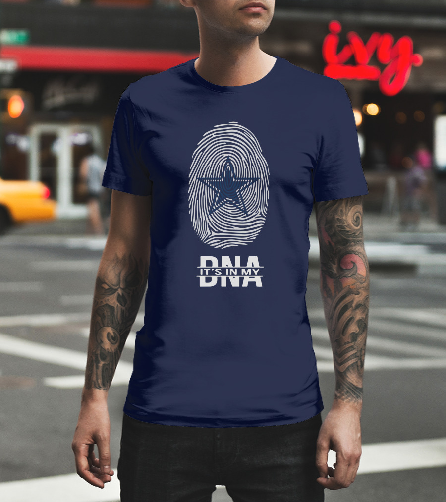 Dallas Cowboys Star It's In My DNA Fingerprint T-Shirt