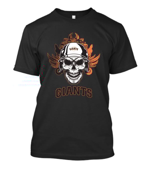 GIANTS Skull With Helmet And Wings T-Shirt