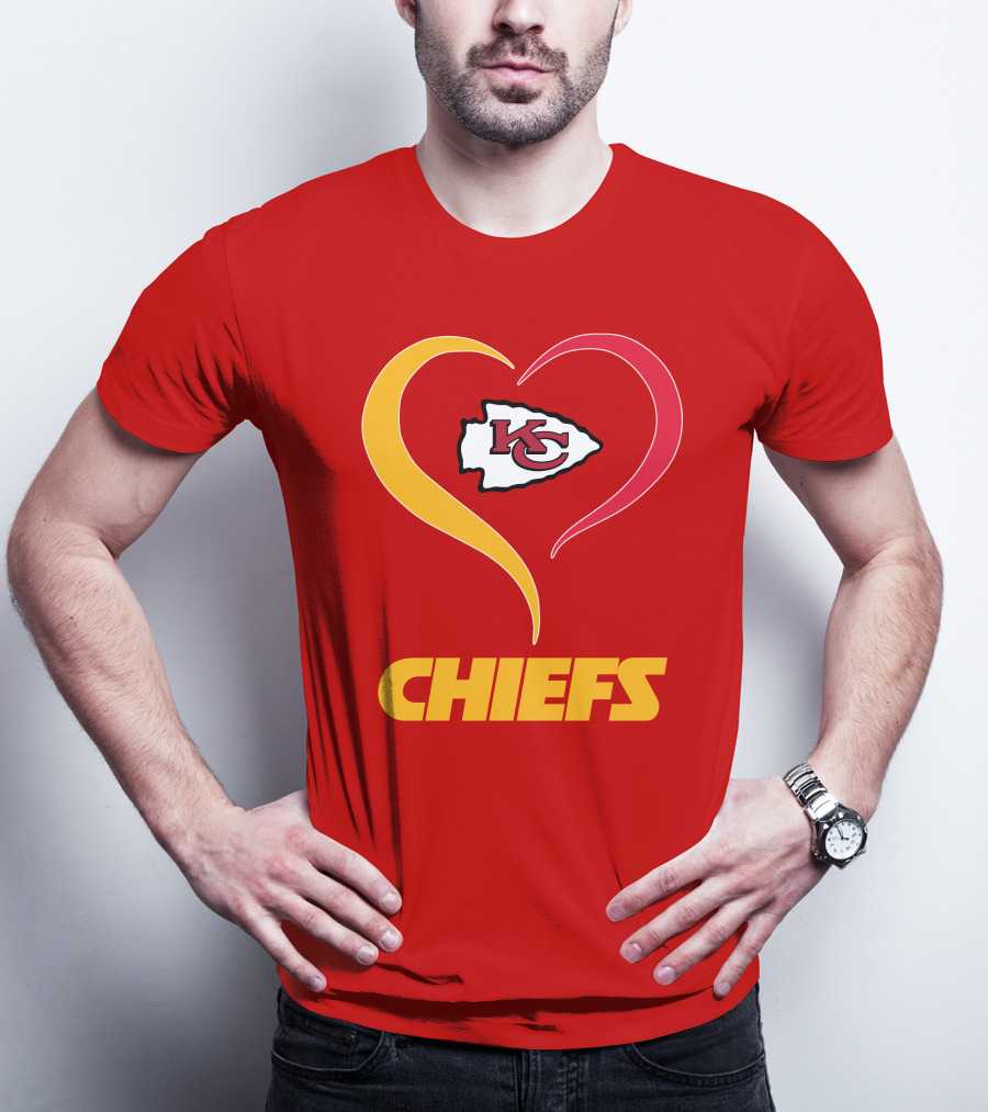 Kansas City Chiefs Heart Logo Chiefs T-Shirt