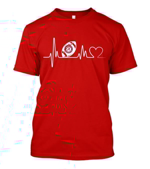 Alabama Crimson Tide Football Heartbeat Love T-Shirt