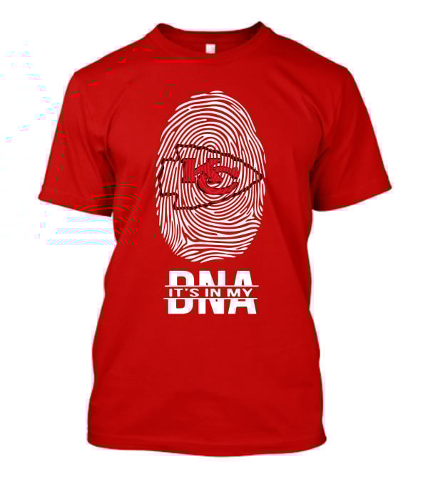 Kansas City Chiefs KC Fingerprint It's In My DNA T-Shirt