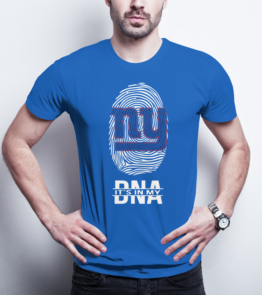 New York Giants Fingerprint Logo It's In My DNA T-Shirt