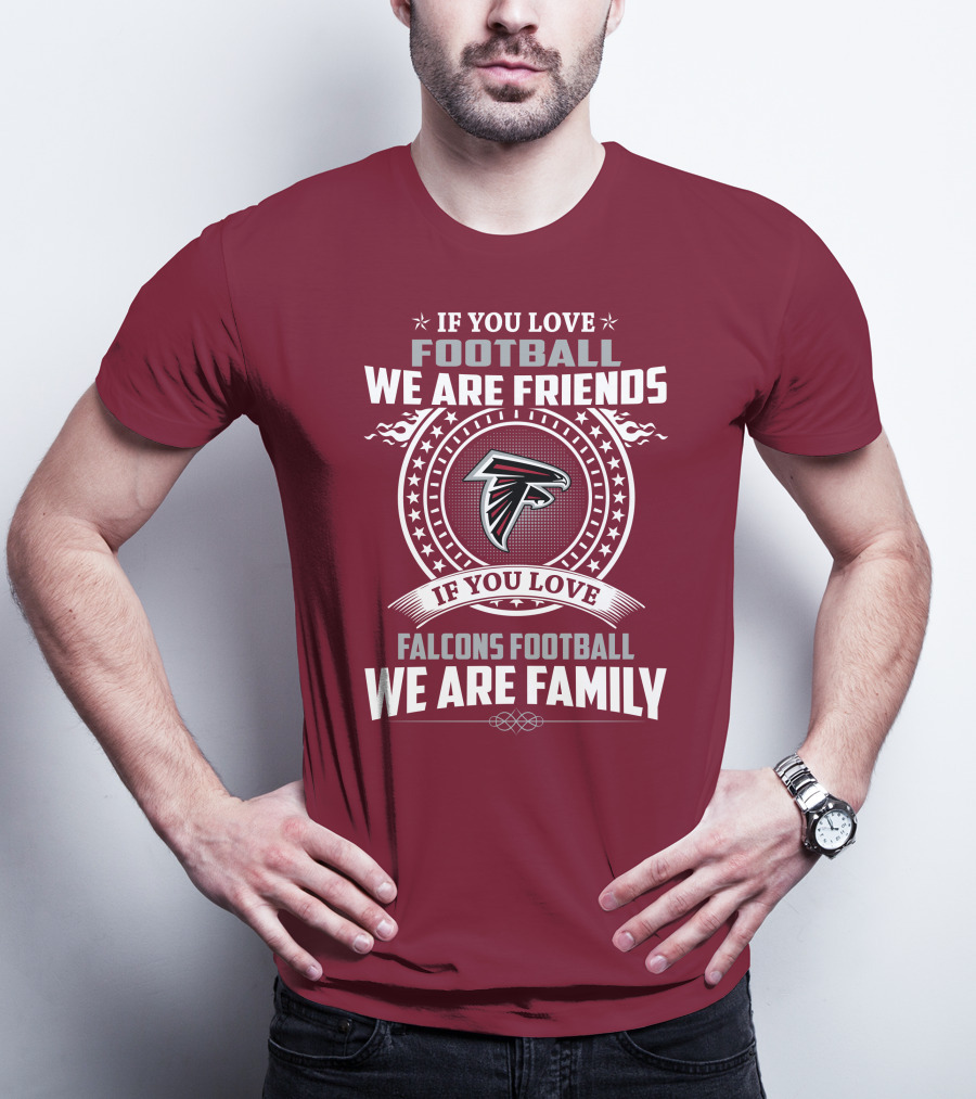 If You Love Football Falcons Football We Are Friends We Are Family T-Shirt