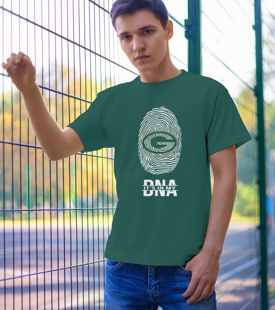 Green Bay Packers DNA It's In My DNA Fingerprint T-Shirt