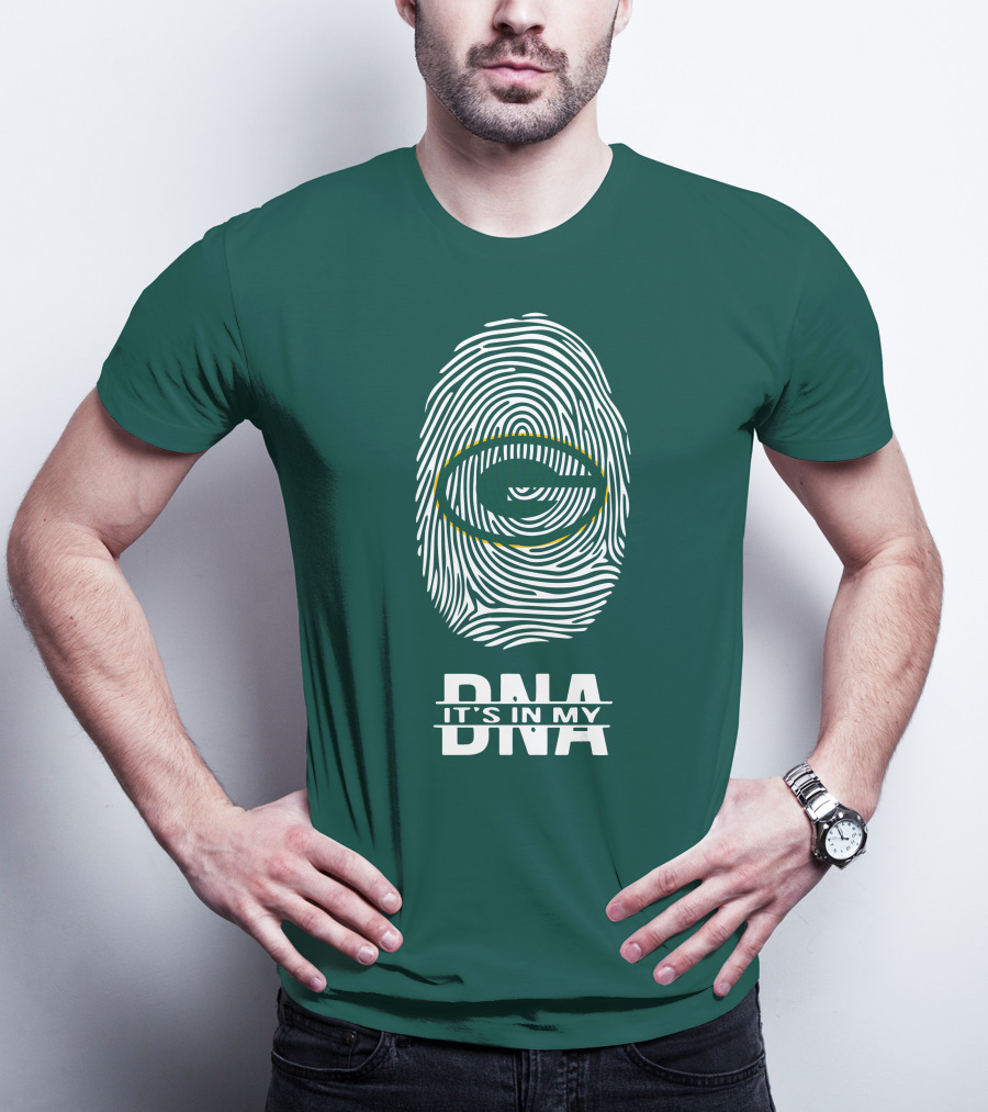 Green Bay Packers DNA It's In My DNA Fingerprint T-Shirt