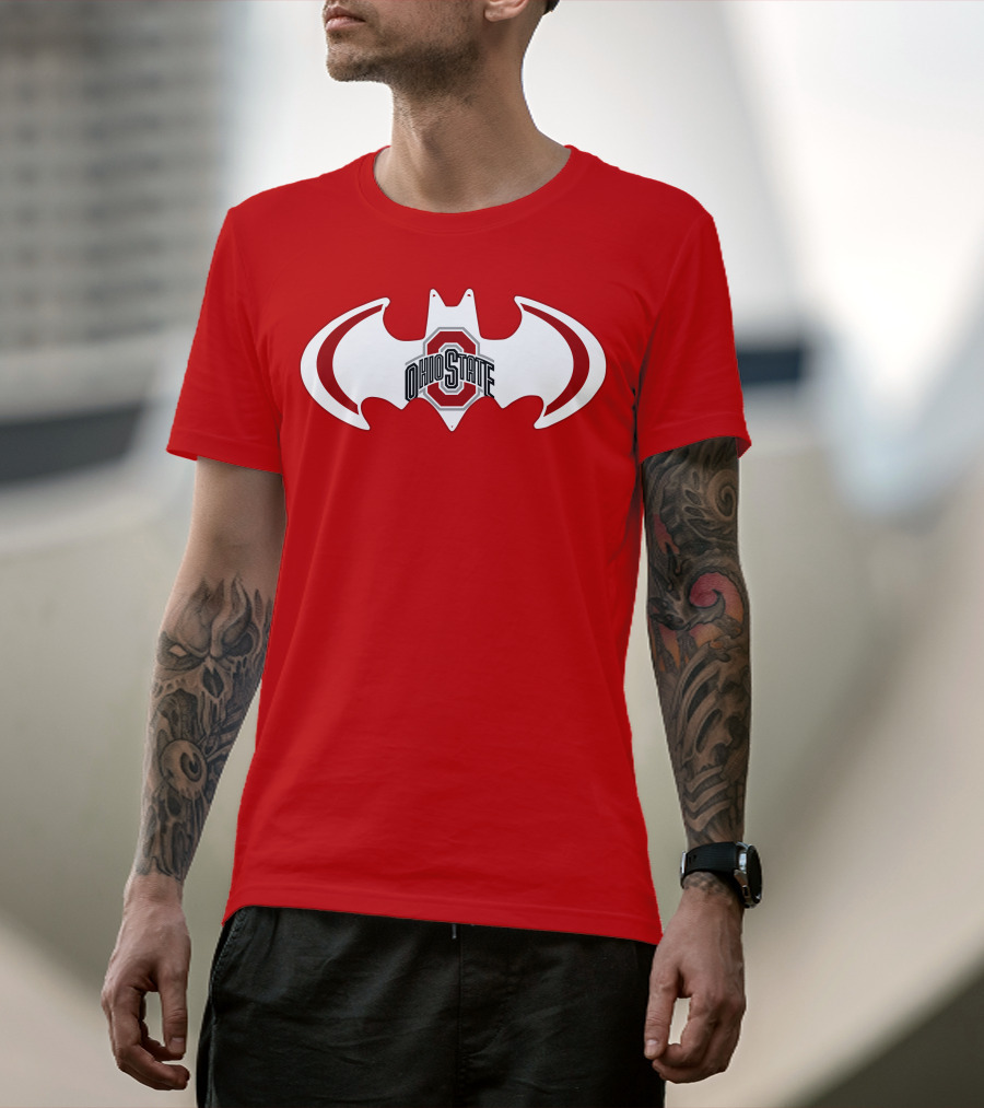 Ohio State Buckeyes Batman Concept T-Shirt
