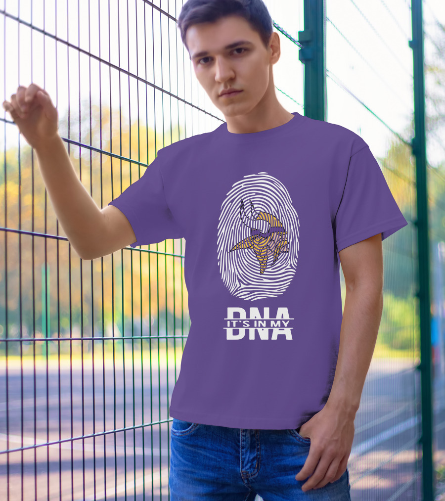 Minnesota Vikings It's In My DNA Fingerprint T-Shirt