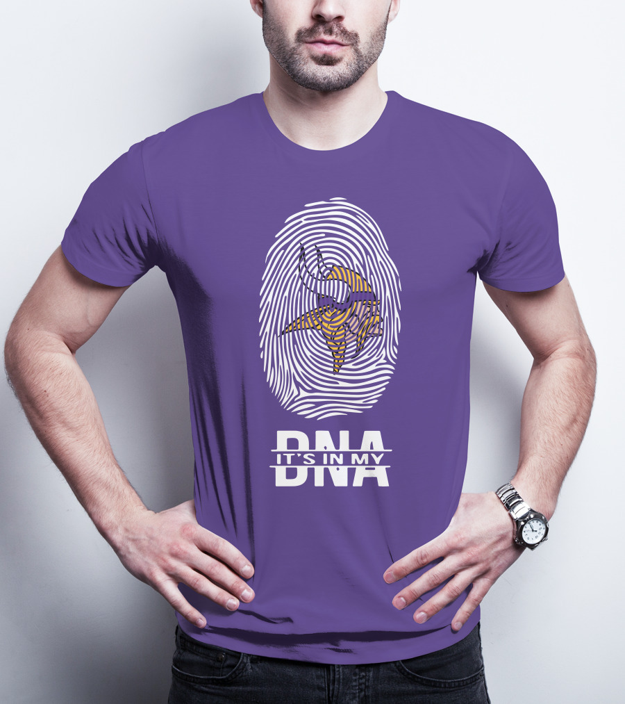 Minnesota Vikings It's In My DNA Fingerprint T-Shirt
