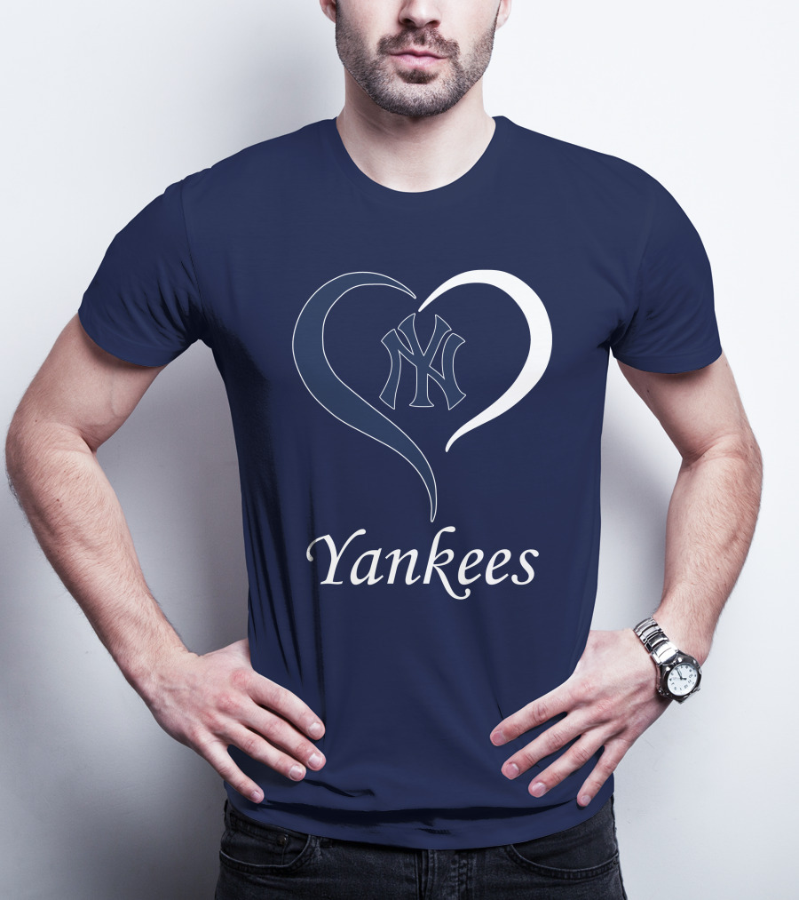 Yankees Heart Logo With NY Yankees Emblem T-Shirt
