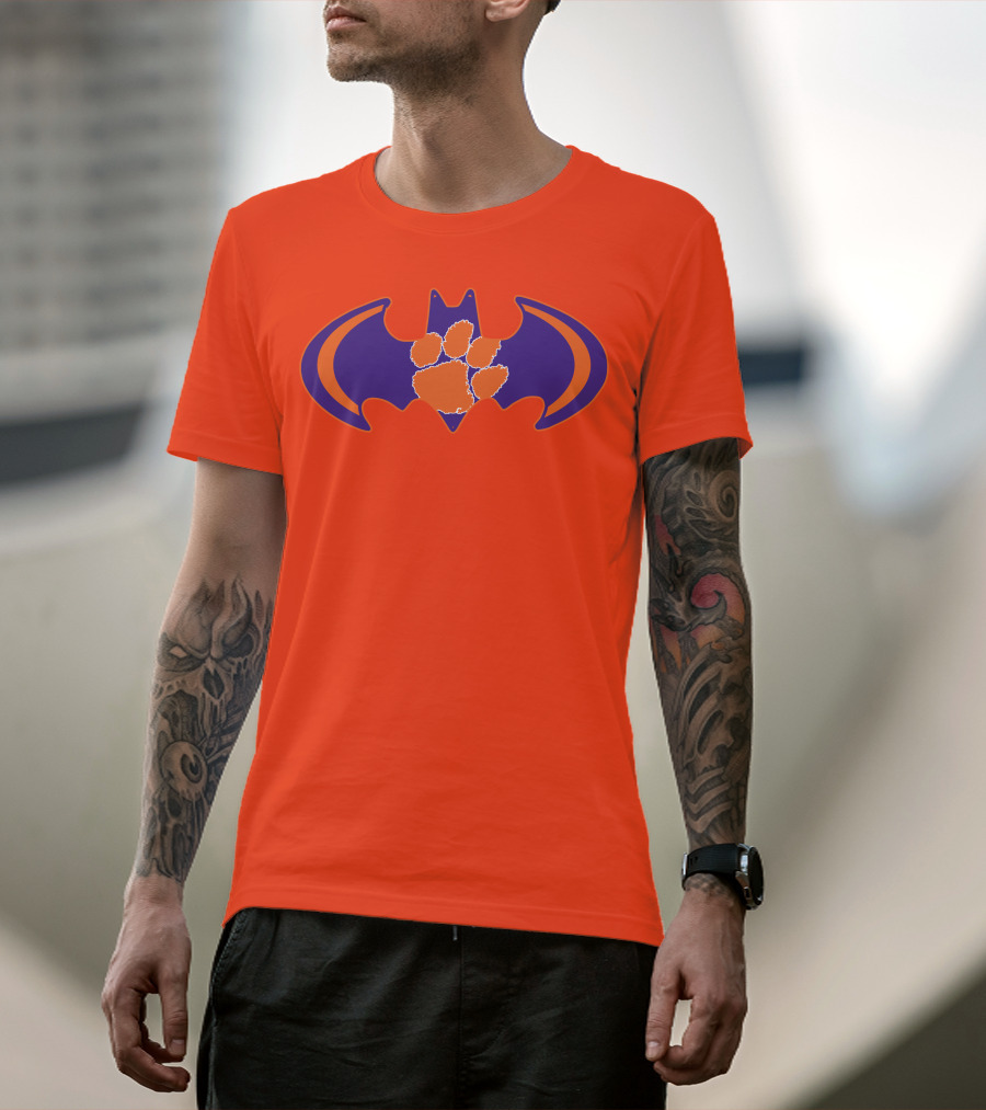 Clemson Tigers Paw Bat T-Shirt