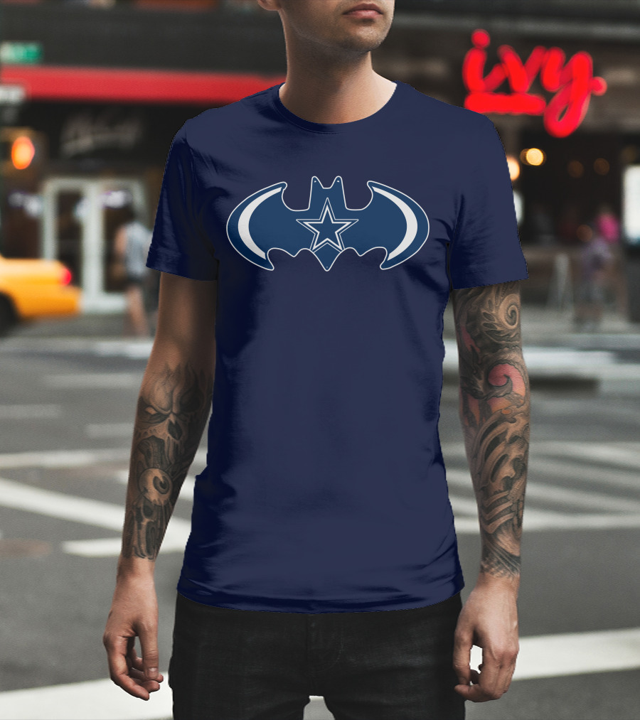 Dallas Cowboys Are Coming Batman Symbol Star T-Shirt