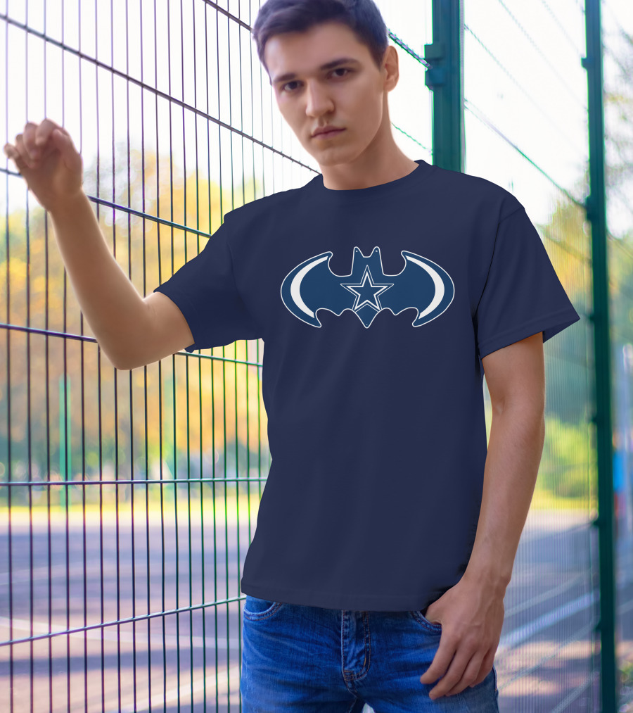 Dallas Cowboys Are Coming Batman Symbol Star T-Shirt