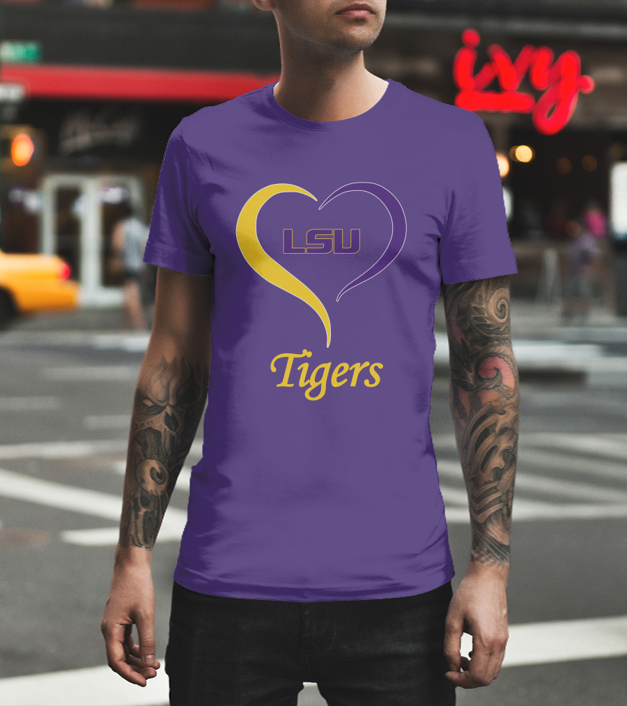 LSU Tigers Heart Symbol Pride T-Shirt