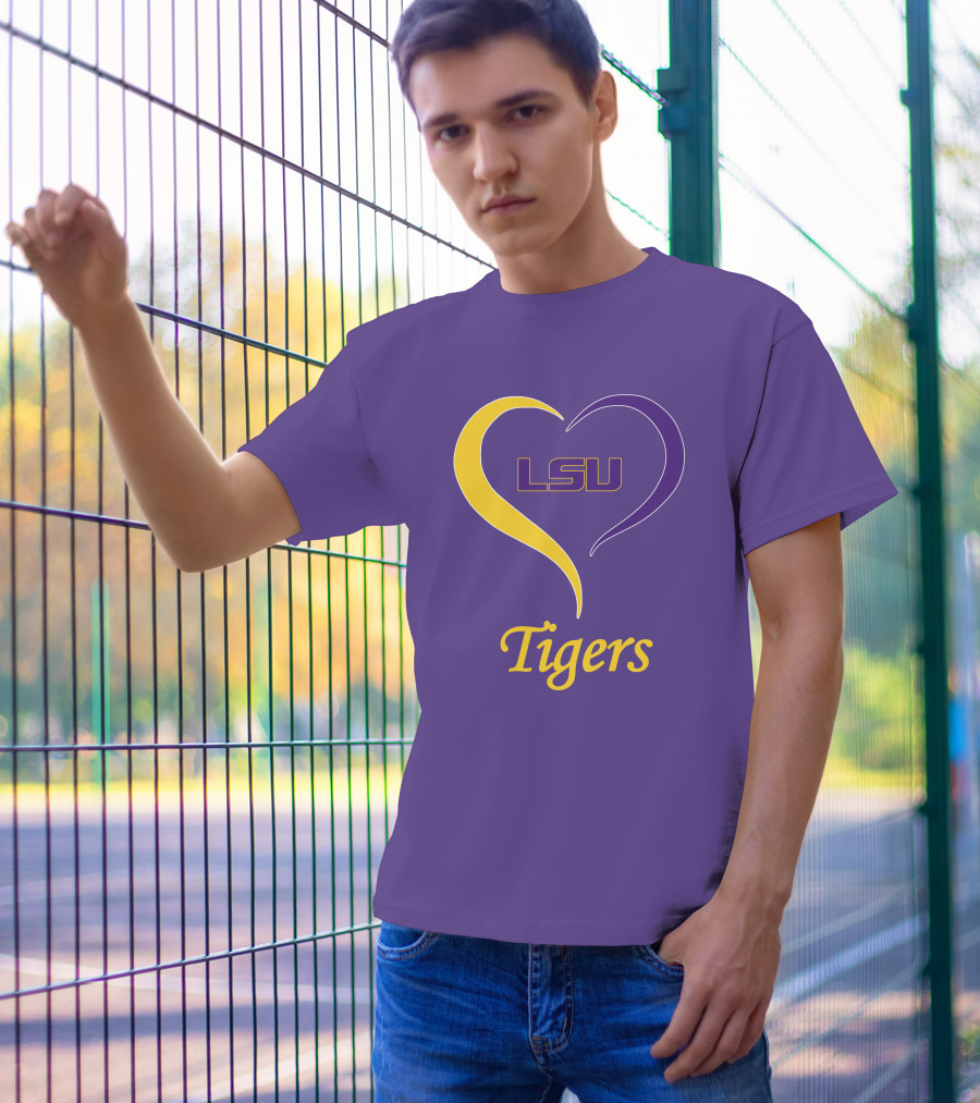 LSU Tigers Heart Symbol Pride T-Shirt