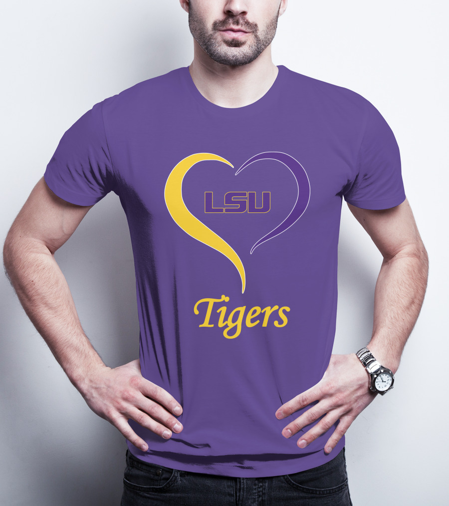 LSU Tigers Heart Symbol Pride T-Shirt