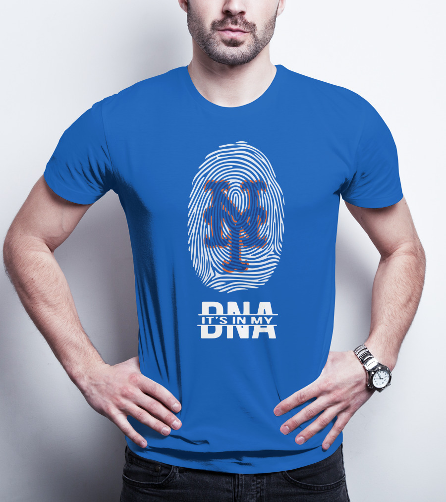 New York Mets Fingerprint Logo It's In My DNA T-Shirt