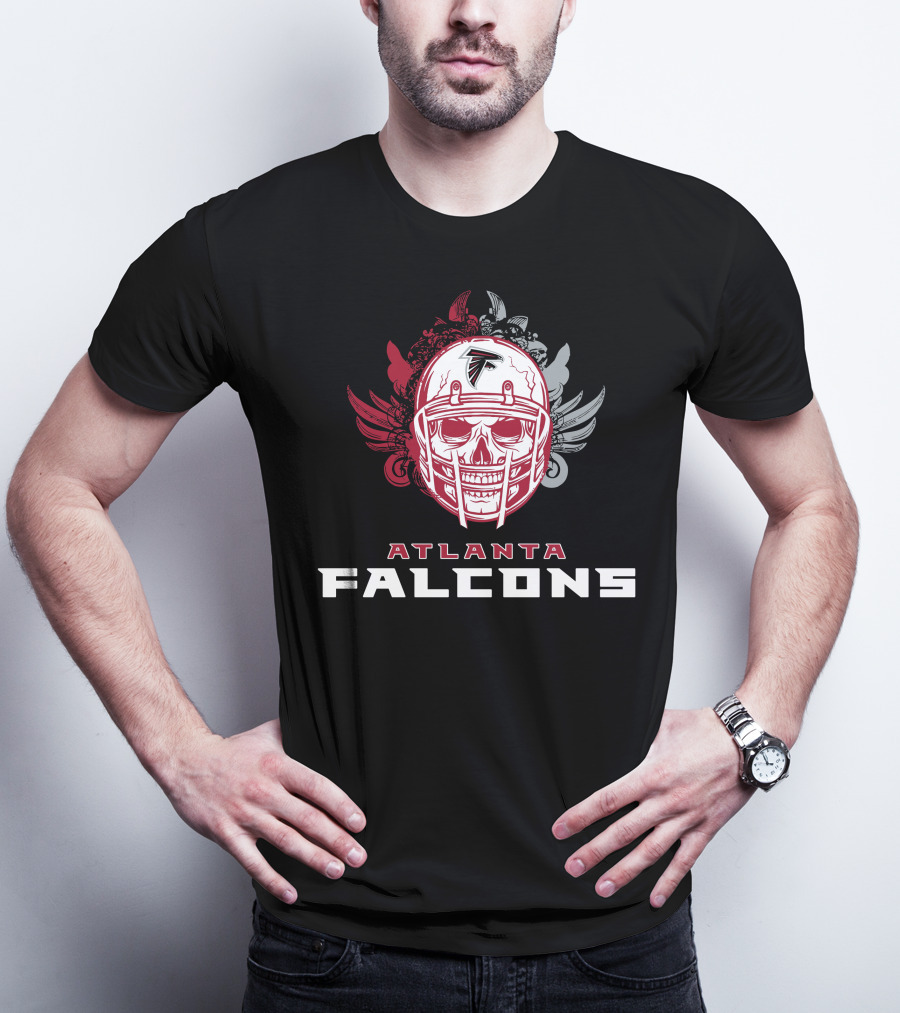 Atlanta Falcons Skull Helmet T-Shirt