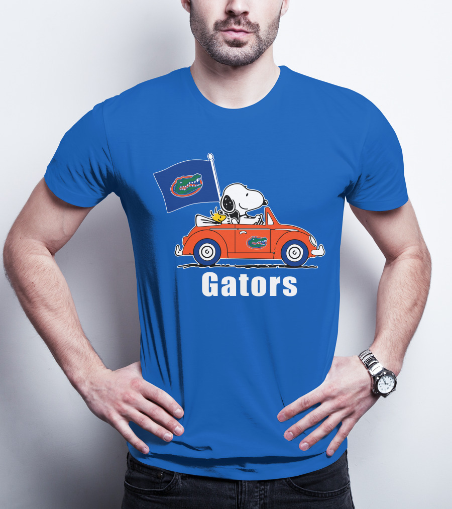 Florida Gators Snoopy Driving With Woodstock T-Shirt
