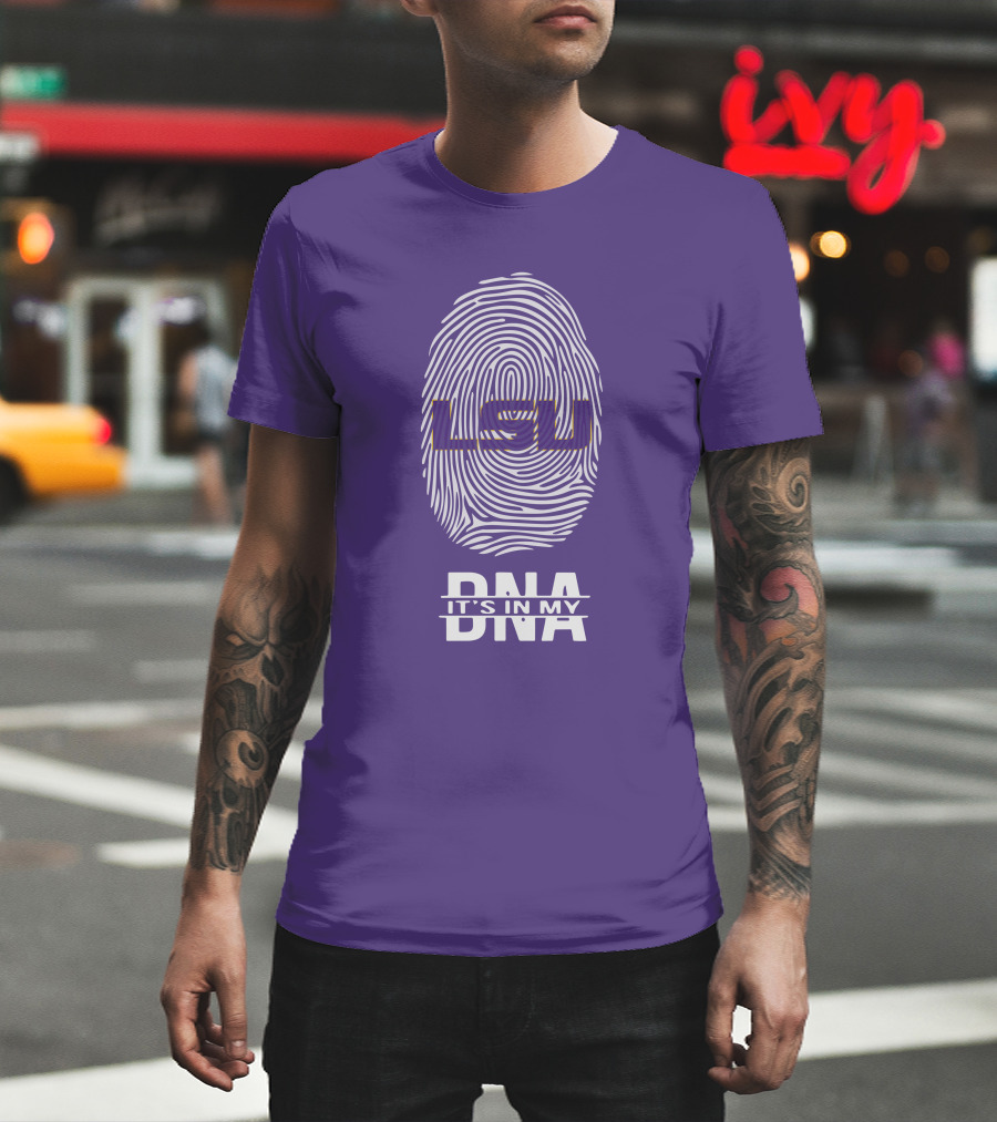 Lsu It's In My Dna Fingerprint Tiger Spirit T-Shirt