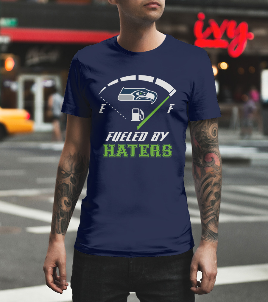Seattle Seahawks Fueled By Haters Football Energy Gauge T-Shirt