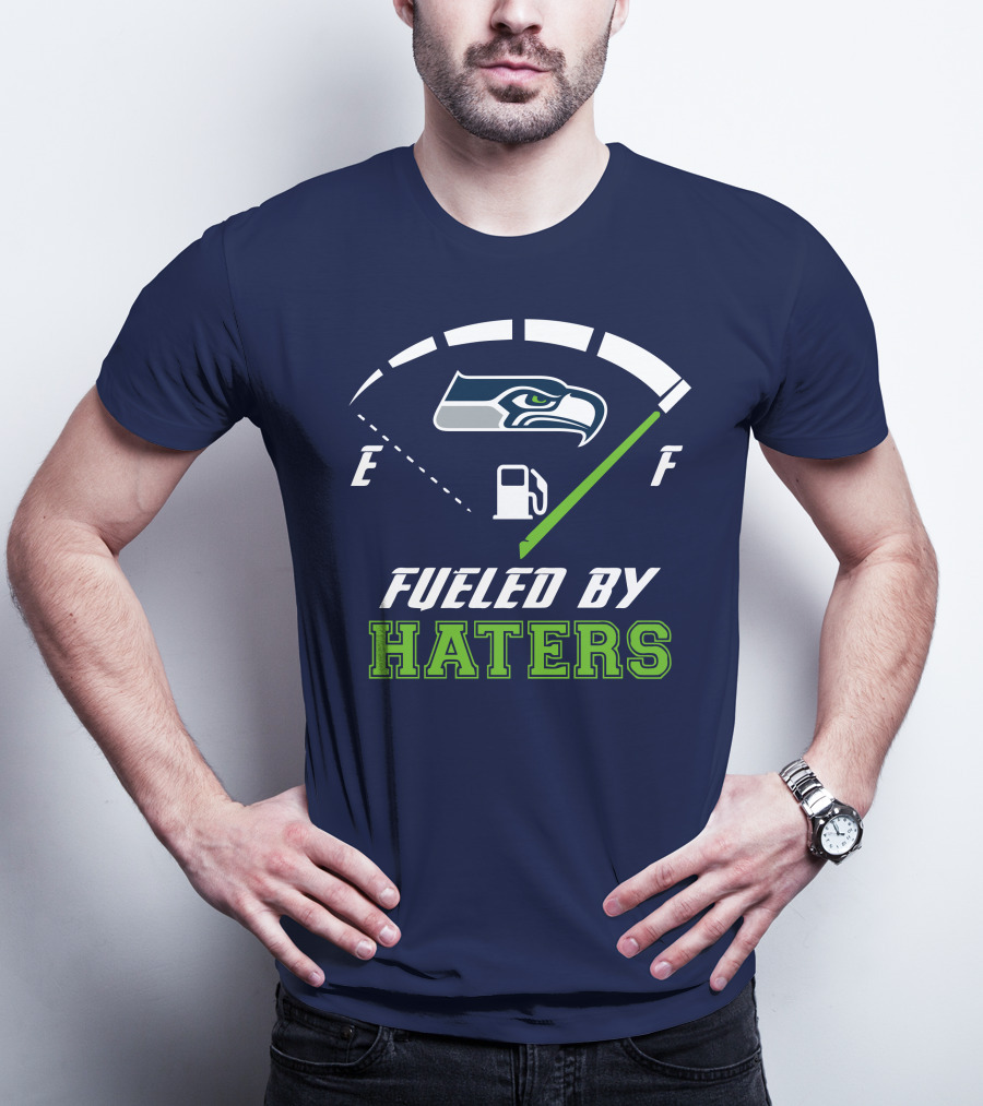 Seattle Seahawks Fueled By Haters Football Energy Gauge T-Shirt