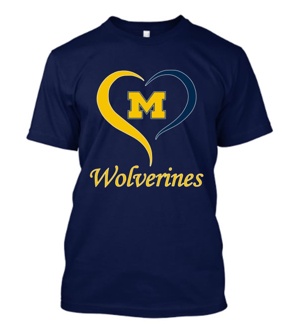 Michigan Wolverines Heart M T-Shirt