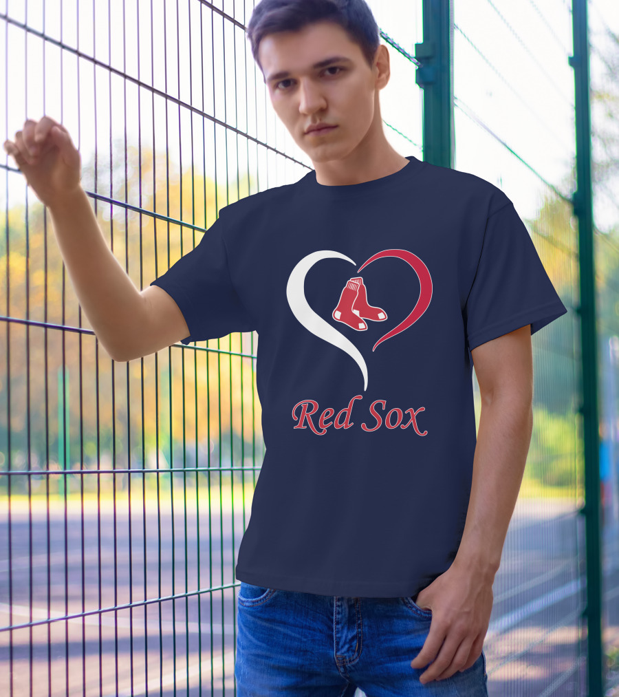 Red Sox Heart Logo Boston Pride T-Shirt