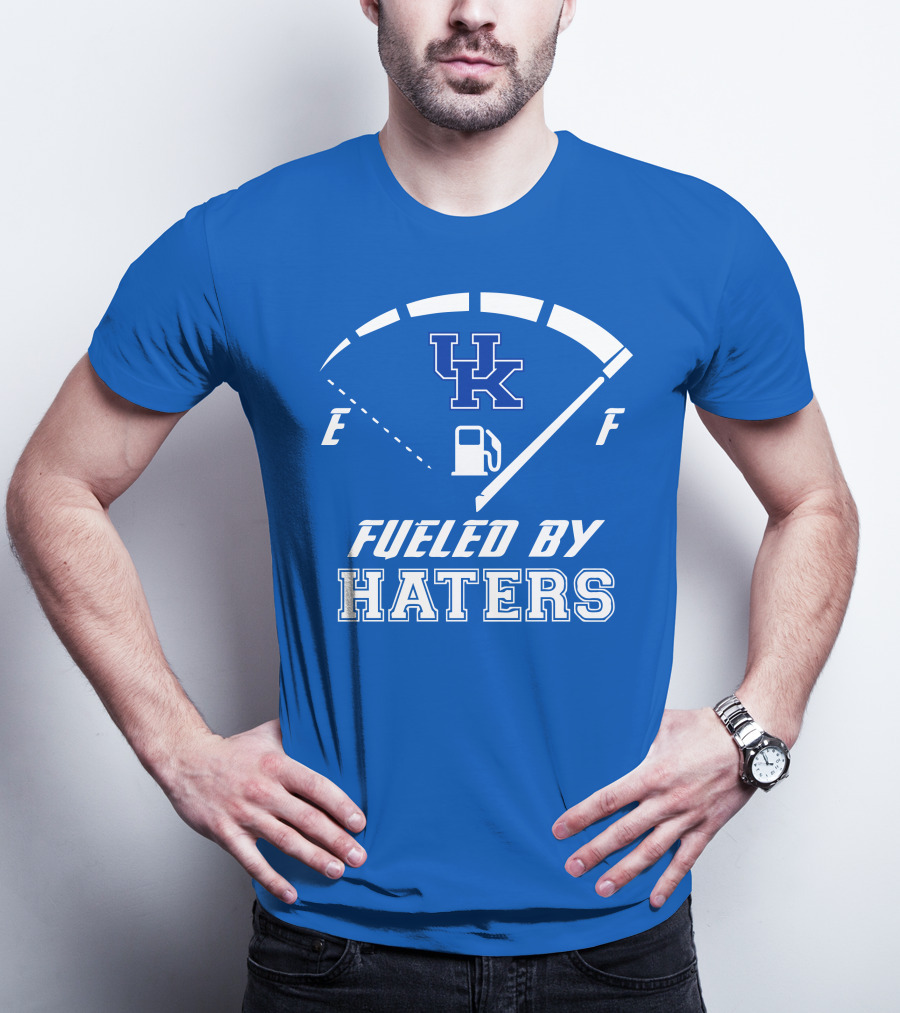 Kentucky Wildcats Fueled By Haters Gas Gauge UK T-Shirt