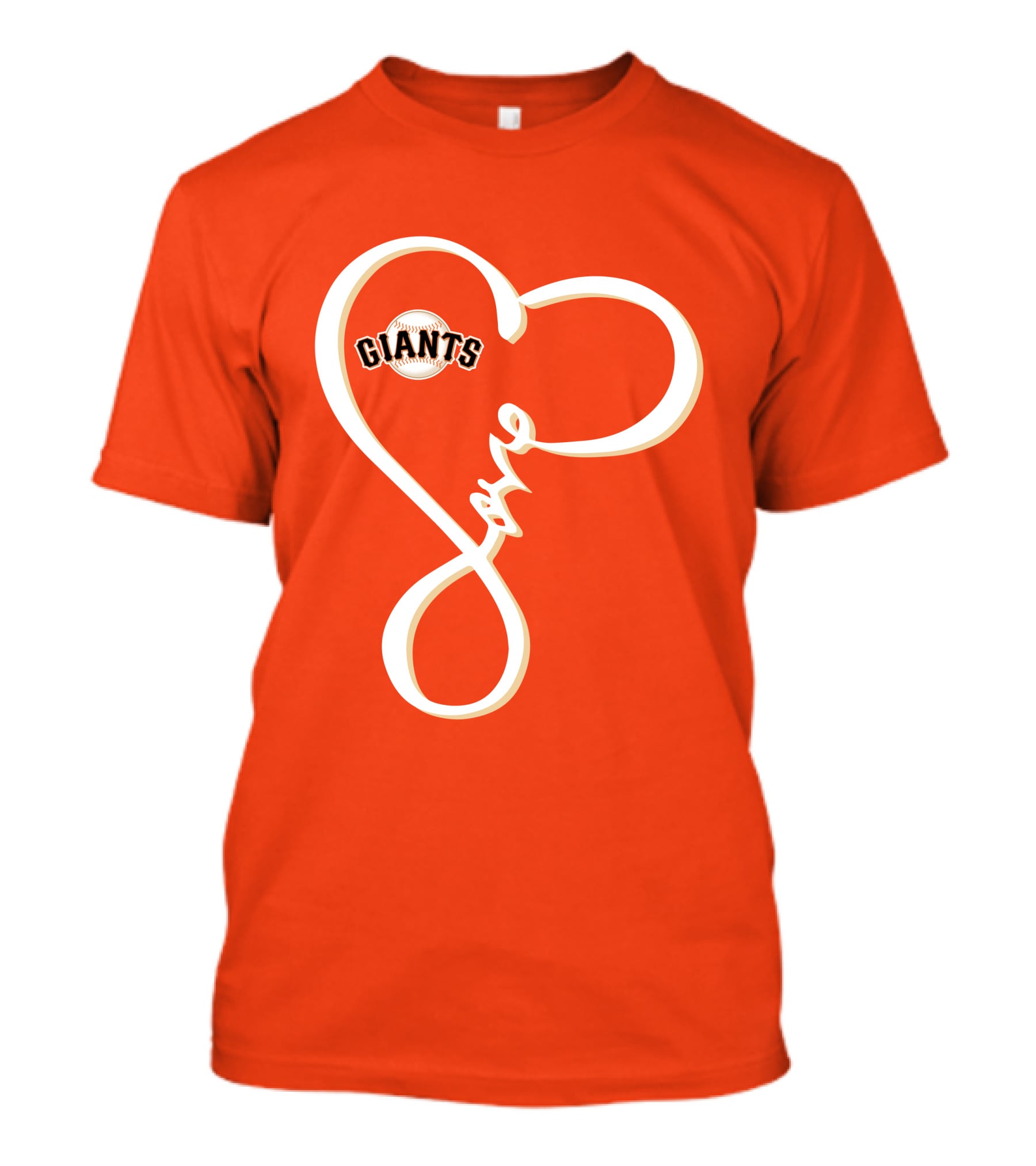 San Francisco Giants Love Heart Script T-Shirt