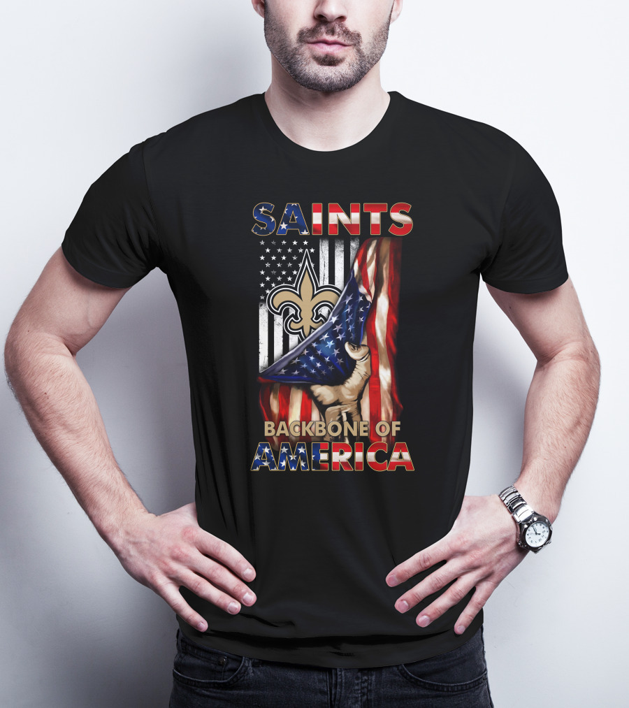 Saints Backbone Of America New Orleans Patriotic Edition T-Shirt