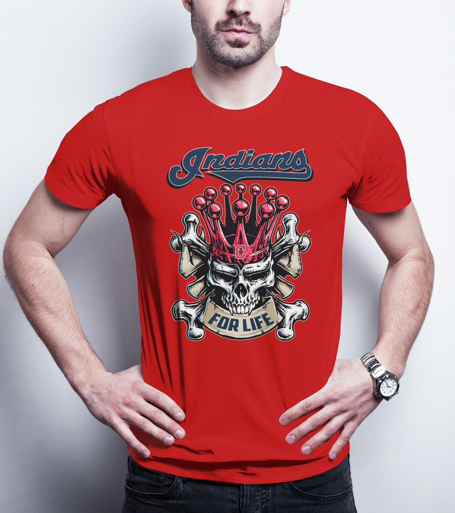 Indians Skull King Crown C For Life T-Shirt