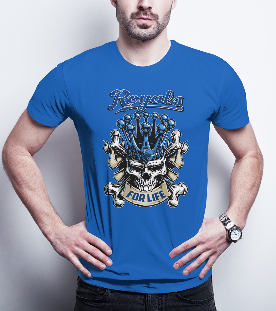 Royals Skull King For Life Kansas City Royals T-Shirt