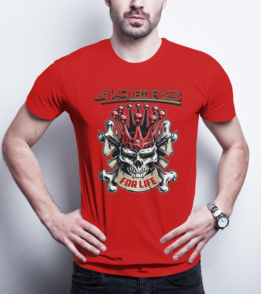 49ers Skull King Crowned For Life T-Shirt