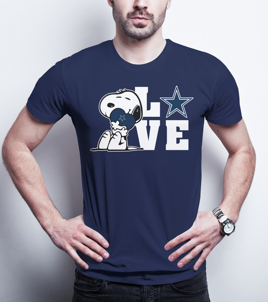 Snoopy Love Dallas Cowboys Star T-Shirt
