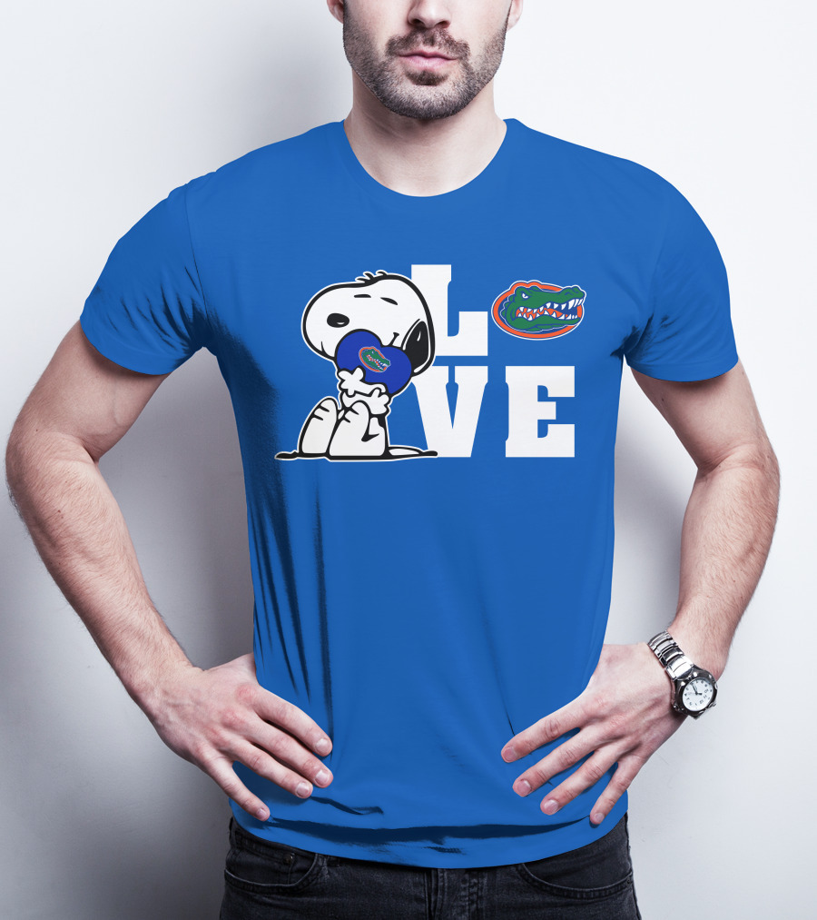 Snoopy Love Florida Gators Peanuts Team Fan Merchandise T-Shirt