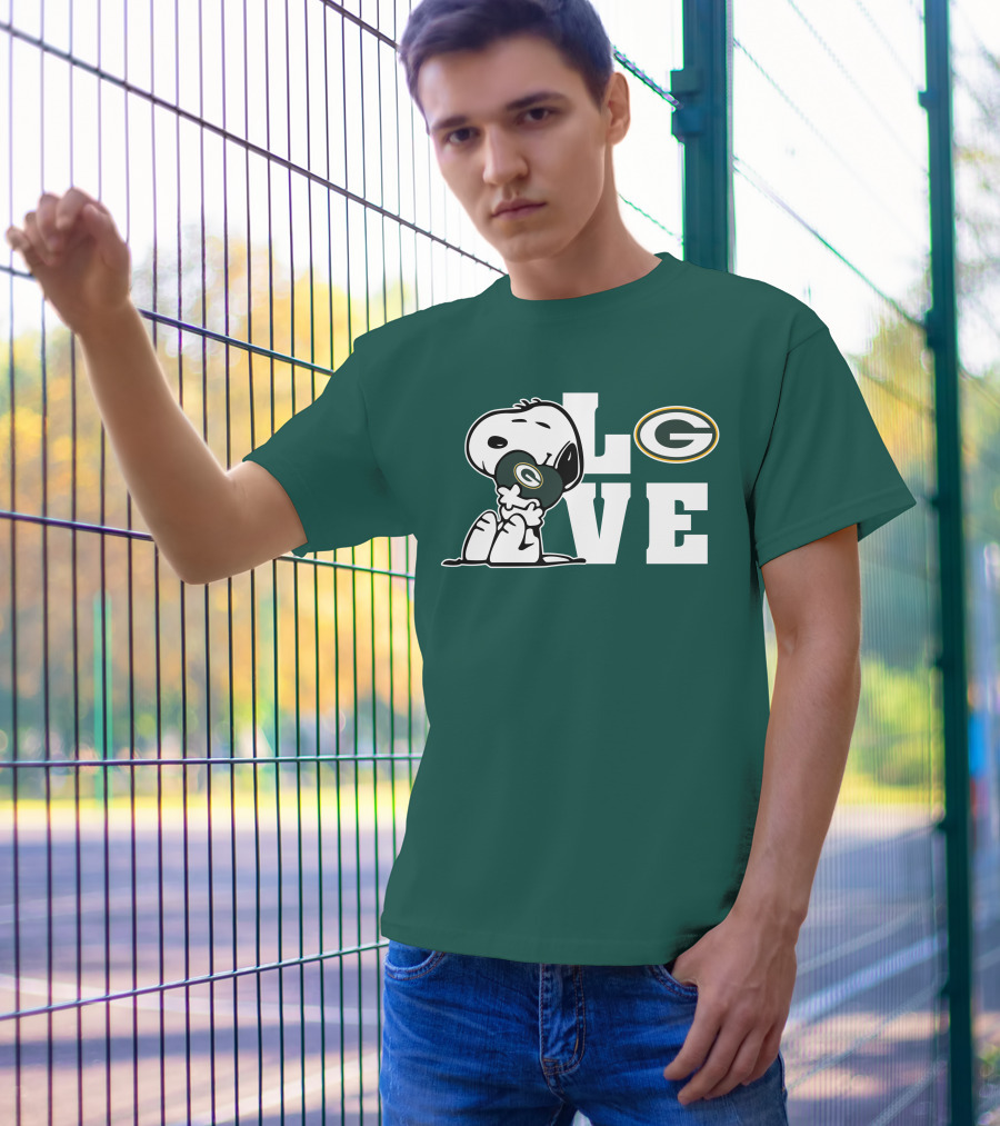 Snoopy Love Green Bay Packers T-Shirt