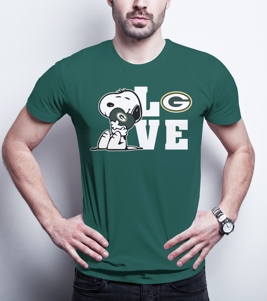 Snoopy Love Green Bay Packers T-Shirt