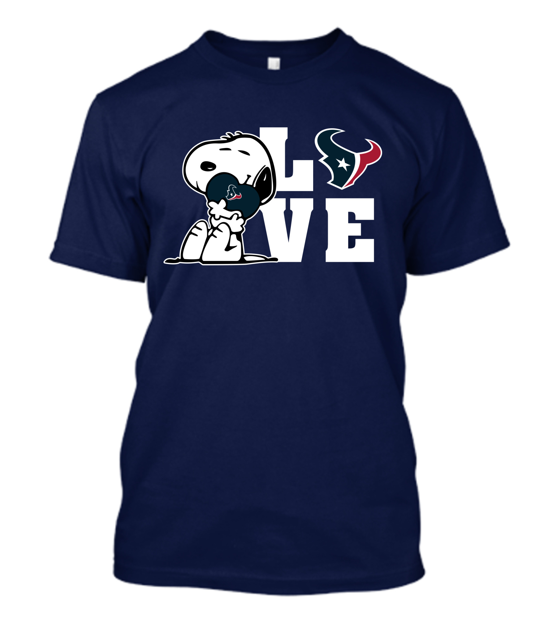 Snoopy Hugging Love Houston Texans T-Shirt